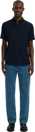 Selected Poloshirt SLMFAVE STRUCTURE SS POLO (1-tlg) aus Baumwollmix