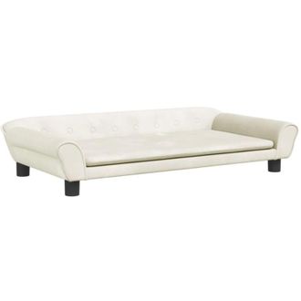 vidaXL Kindersofa Creme 100x50x26 cm Samt vidaXL
