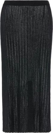 Maison Margiela Femme, Jupes, Noir, Taille: 40 FR Gauge 14 Midi Skirt