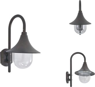 vidaXL 44213 applique jardin E27 42 cm aluminium bronze - Applique Murale Extérieure - Éclairage Jardin - Luminaire Extérieur - Lampadaire Extérieur