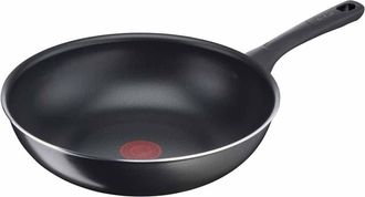 T-fal B5581923 Day by Day Wok, 28 cm, Titan-Antihaftbeschichtung, Thermo-Signal, einfache Reinigung, schwarz