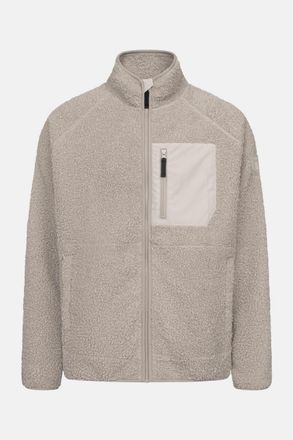 Derbe Derbe Herren Fleecejacke Kuschelby Pocket Beige Teddy