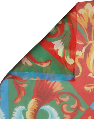 Dolce & Gabbana Silk Printed Foulard Scarf - Multicolor
