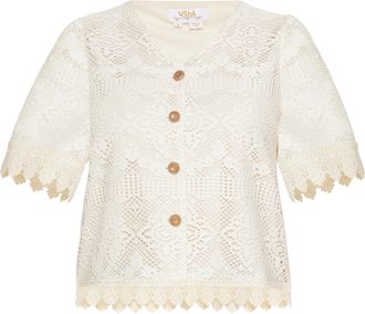 Usha Strickjacke Frauen cremefarben