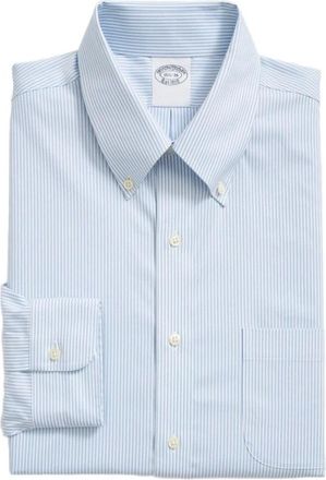 Brooks Brothers Chemise Oxford ray&eacute;e - Homme - Chemises - Bleu - Taille: 3XL