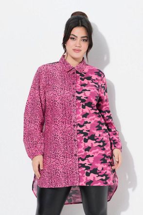 Angel Of Style Longbluse Longbluse Straight Fit farbiger Leo und Camouflage