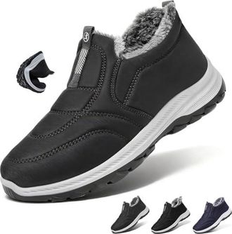 Generic Chaussures de marche dhiver chaudes avec doublure en fourrure pour homme - Soutien de la vo&ucirc;te plantaire - Confortables, l&eacute;g&egrave;res, imperm&eacute;ables et anti