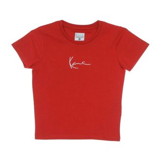 Karl Kani Rotes Signature Kurzarm T-Shirt - - Tops - Damen - Rot - M