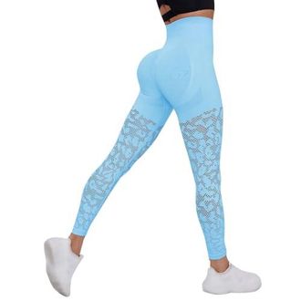 Generic Legging avec taille, structure en maille ouverte, sculpte les hanches et le ventre, s&eacute;chage rapide, id&eacute;al pour le yoga et les sports de plein air Legg