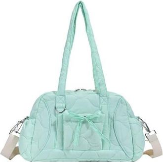 Generic Sac fourre-tout matelass&eacute; pour femme, grand sac &agrave; bandouli&egrave;re avec noeud mignon, sac &agrave; main l&eacute;ger et moelleux pour enseignant, infirmi&egrave;re, travail, sa