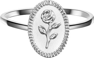 Glanzst&uuml;cke M&uuml;nchen Ring - Sterling Silber Ring Blume - Gr. 48 - in Silber - f&uuml;r Damen