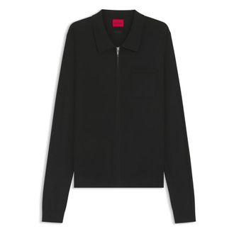 HUGO BOSS Cardigan - - Knitwear - Herren - Schwarzk - L