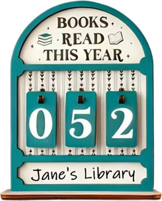 Generic B&uuml;cher Die In Diesem Jahr Gelesen Wurden,H&ouml;lzerne Tischdekoration Als Bibliotheksdekoration | Schild Zur Dokumentation Der Gelesenen B&uuml;cher,F&uuml;r Arbeit