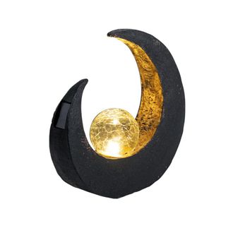 Globo Lighting LED Mondsichel Solar Lampe Garten Steh Boden Beleuchtung Glas Kugel Leuchte Veranda Weg Terrasse Einfahrt Solarleuchte Wegleuchte