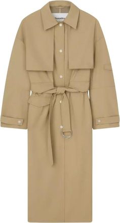 Nanushka Femme, Manteaux, Beige, Taille: 36 FR Elinor Trench Simple Boutonnage