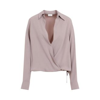 Dries Van Noten Femme, Blouses et Chemises, Violet, Taille: 36 FR Blouse Asym&eacute;trique Drap&eacute;e