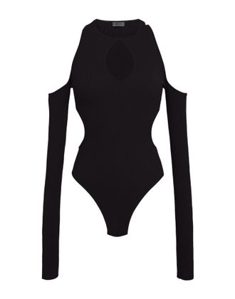 8 by YOOX RIBBED-KNIT LONG SLEEVE BODYSUIT