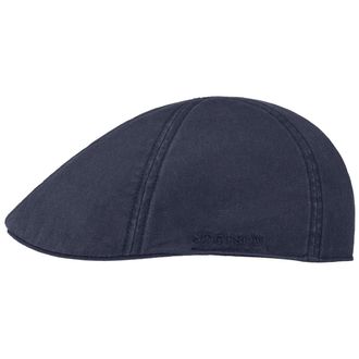 Stetson Texas Cotton Flatcap mit UV Schutz 40+ - Schirmmütze aus Baumwolle - Unifarbene Mütze Frühjahr/Sommer dunkelblau L (58-59 cm)