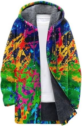 Generic Polaire Homme Chaude Veste Africaine Homme Manteau Long Homme Cintré Blouson Chauffant Homme Veste Taille 52 Homme éQuivalent ImperméAble Homme Long V