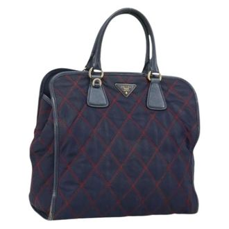 Prada Sac &agrave; main en nylon Pre-owned - Femme - Pre-owned - Bleu - Taille: ONE Size