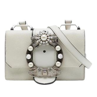 Miu Miu Pre-owned Crystal-Embellished Crossbody Bag - - Pre-owned - Damen - Wei&szlig; - ONE SIZE