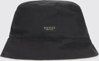 Gucci Fischerhut aus Baumwollmischung mit kontrastierendem Schriftzug-Logo