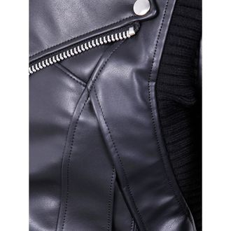 Junya Watanabe Leather Paneled Biker Jacket - Black