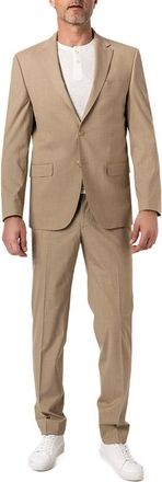 Daniel Hechter Herren Anzug braun Mikrofaser