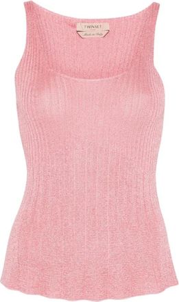 Twinset Femme, Tops, Rose, Taille: 42 FR 261Tp3041 Top c&ocirc;tel&eacute;