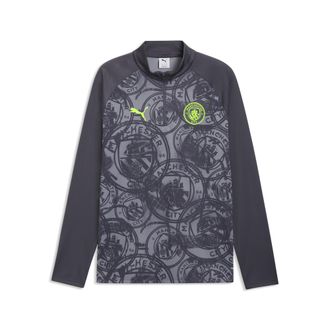 Puma Haut d&eacute;chauffement 1/4 zip Manchester City Homme, Accessoires, Gris, XL