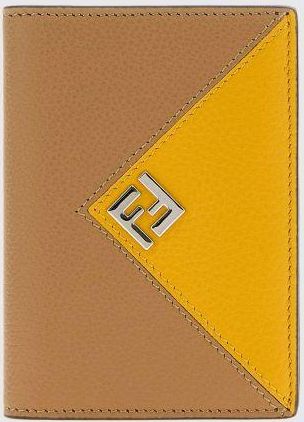 Fendi Lui Bifold-Kartenetui von aus genarbtem Leder mit FF-Monogramm