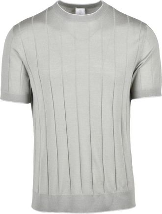 Eleventy Homme, Tops, Vert, Taille: L Maglioncino Girocollo
