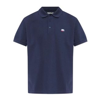 Etro Baumwoll-Polohemd mit Logo - - Tops - Herren - Blau - M
