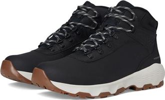 Columbia Newton Wander Chaussures de randonnée en cuir pour homme, Noir/argenté/gris, 7.5 Wide