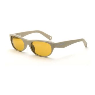 Jacquemus Elegante runde Sonnenbrille mit bernsteinfarbener Linse - - Accessories - Damen - Grau - ONE SIZE