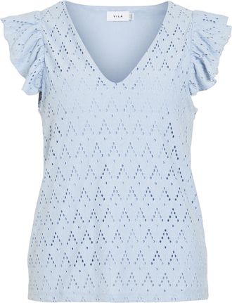 Vila Viamalina V-Neck C/S Top/Pb