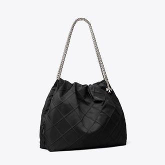 Tory Burch Damen Fleming Hobo Bag aus Nylon