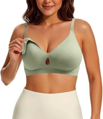 Generic Soutien Gorge Invisible Soutien Gorge sans Armature Brassiere Femme sans Armature De Classique D&eacute;collet&eacute; U Profond Dos Crois&eacute; Design &Eacute;l&eacute;gant Seamless 