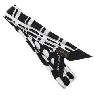Louis Vuitton Foulard en soie Pre-owned - Femme - Pre-owned - Noir - Taille: ONE Size