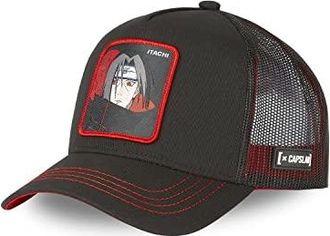 Capslab Itachi Naruto Black Trucker Cap - One-Size