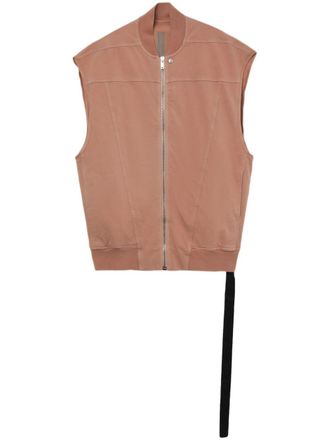 Rick Owens gilet zippé en coton - Orange