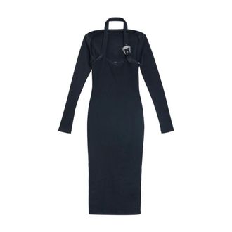 Versace Jeans Couture Abito Lungo Fibbia - - Dresses - Damen - Schwarzk - XS