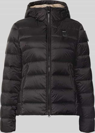 Blauer Daunenjacke in Stepp-Optik mit Logo-Detail Modell Charme