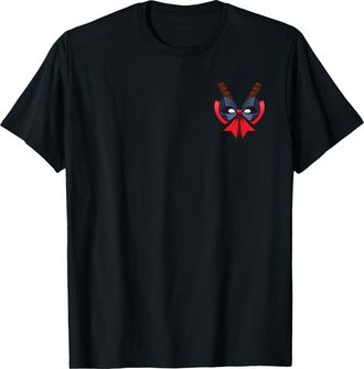 MARVEL Deadpool Coquette Style Cute Fashion Bow Pocket Art T-Shirt