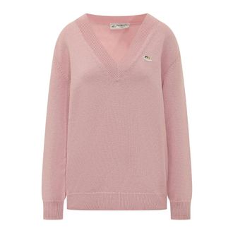 Fiorucci Angels Patch Pullover - - Knitwear - Damen - Rosa - S