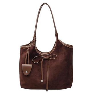 Generic Kexpery PU Leather Sac &agrave; Main Femme avec Noeud Papillon Sacoche &Eacute;paule Mode pour Travail Shopping Voyage Quotidien