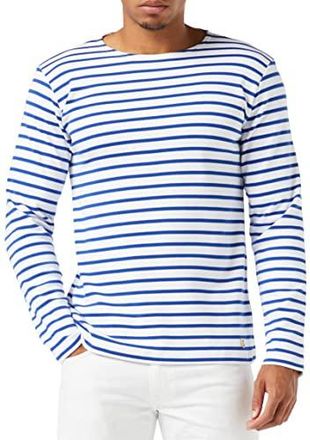 Armor Lux Homme Marinière Houat Héritage Homme T shirt, Multicolore (Blanc Dw5 Blanc/Étoile Blanc Dw5 Blanc/Étoile), S EU