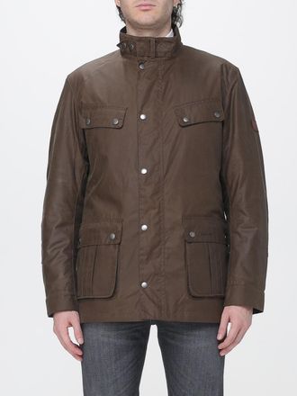Barbour Veste Duke en coton cir&eacute; avec col de style motard