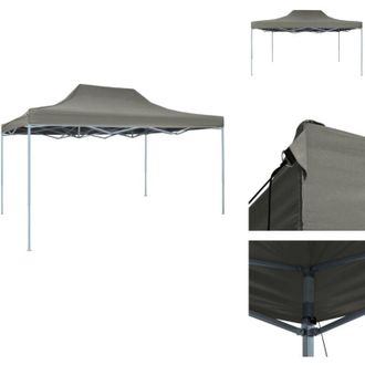 vidaXL Vidaxl - Tente de r&eacute;ception pliable 3x4 m Acier Anthracite - Tents De R&eacute;ception - Abri Ext&eacute;rieur - Tonnelles De Jardin - Chapiteaux Pliants - Tentes