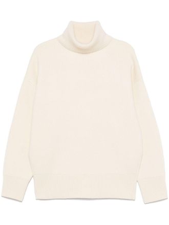 Toteme pull en maille &agrave; col roul&eacute; - Blanc